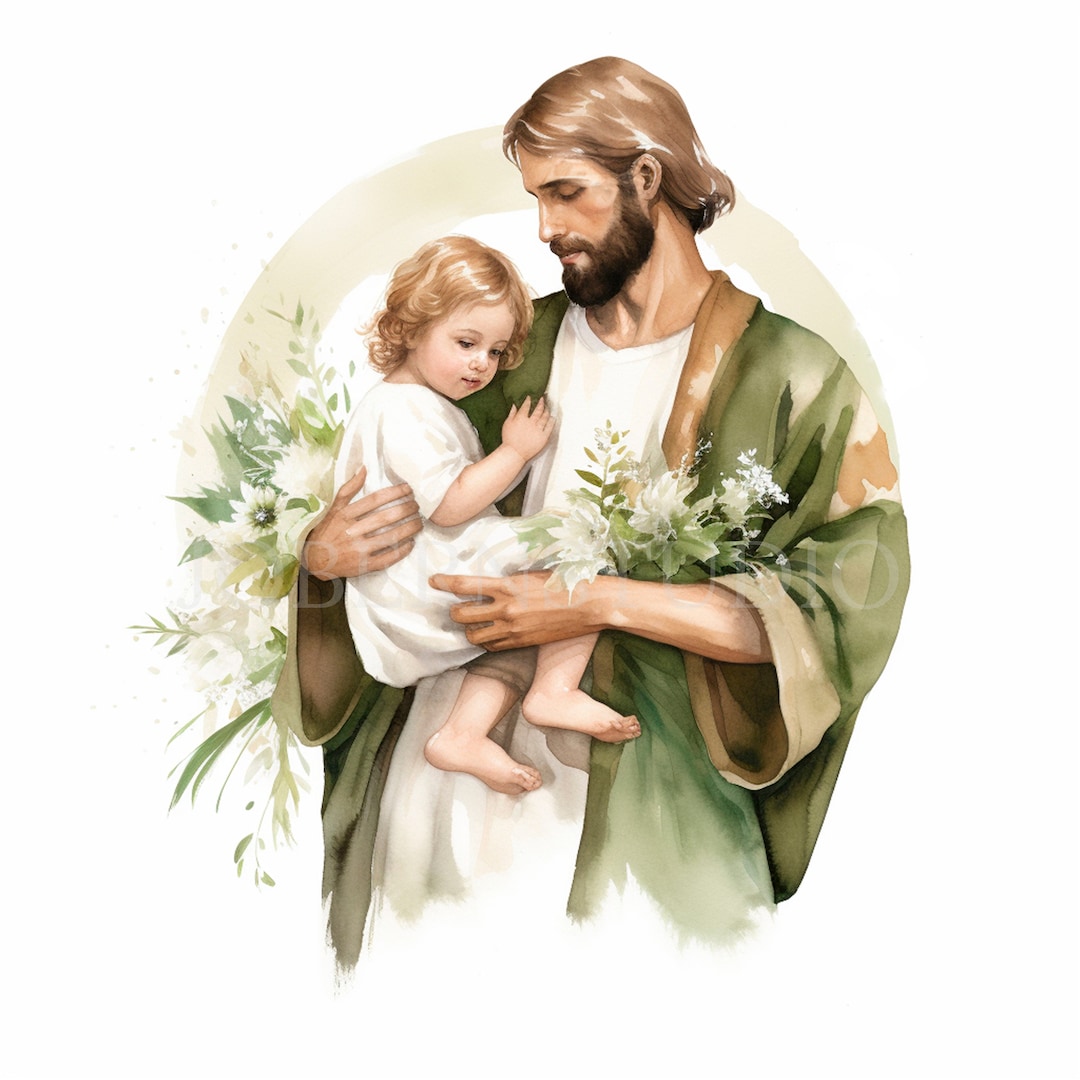 Saint Joseph Clipart Bundle 15 High Quality PNG, Saint Joseph With ...