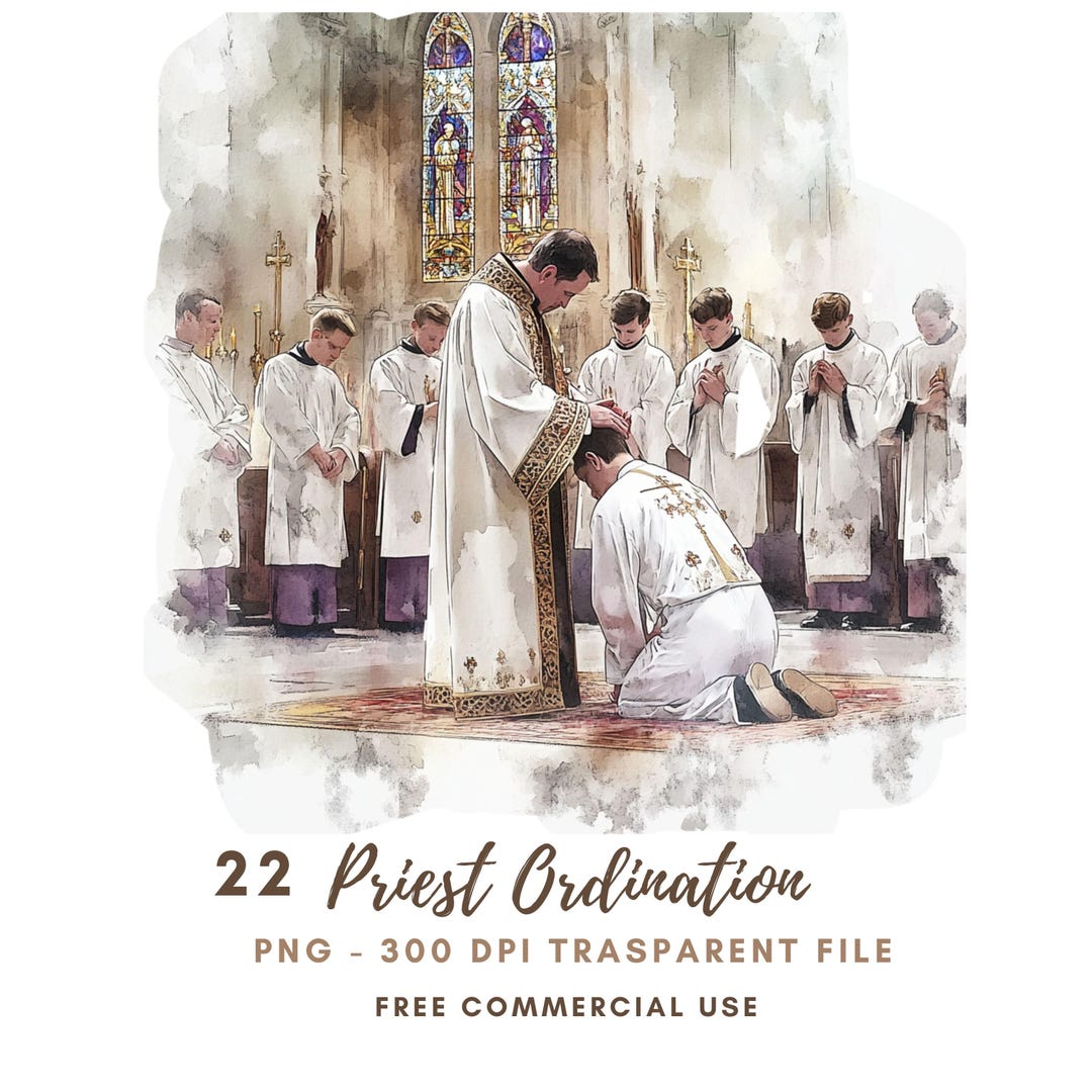 Priest Ordination Clipart Png,bundle 22 High Quality, Watercolor ...
