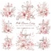 Pink Flower Cross Clipart Bundle 12 High Quality Png,cross Watercolor ...