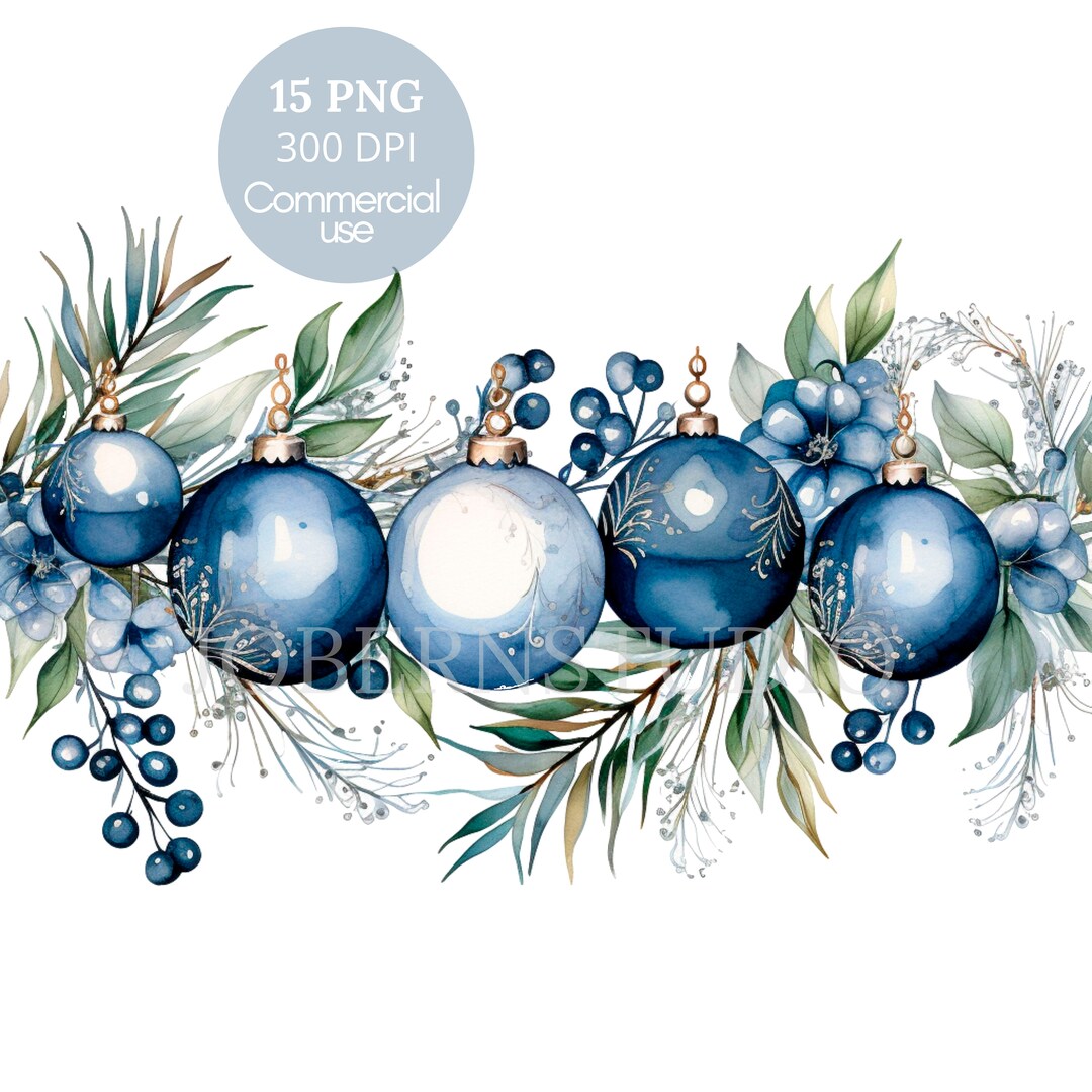 Christmas Garland Clipart Png,bundle 15 High Quality Jpg,digital ...