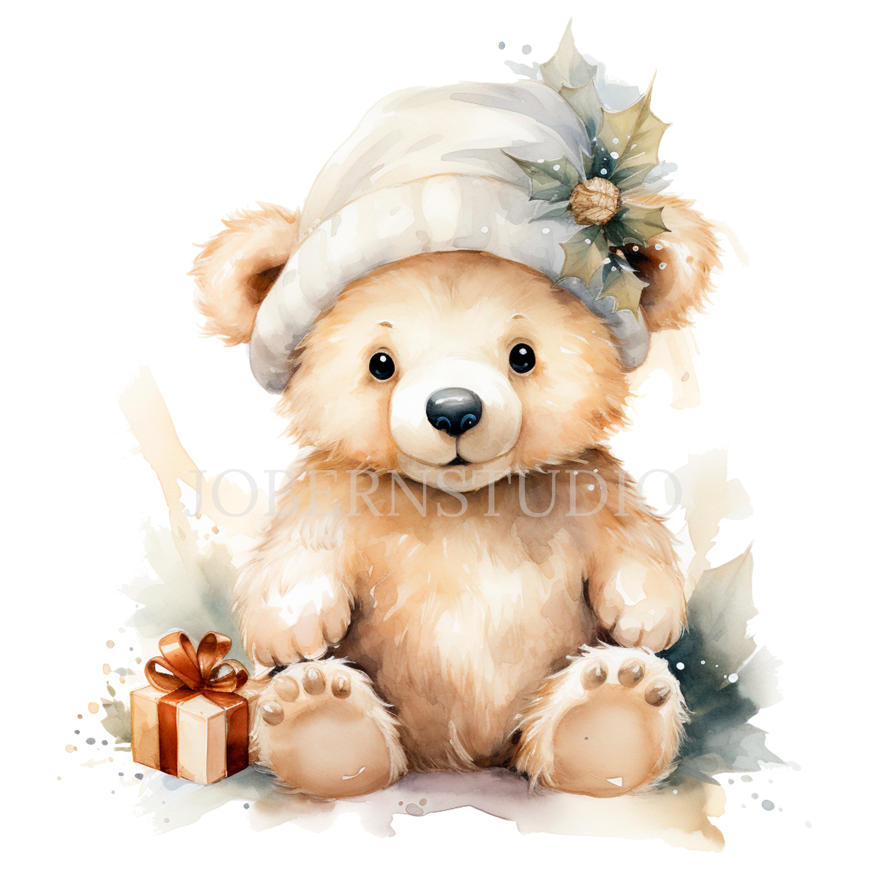Christmas Teddy Bear Clipartbundle 15 High Quality - Etsy