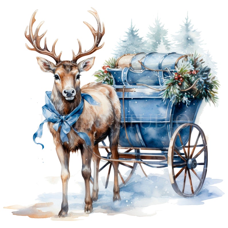 Christmas Sled Clipart Png,bundle 15 High Quality Jpg,digital Download ...