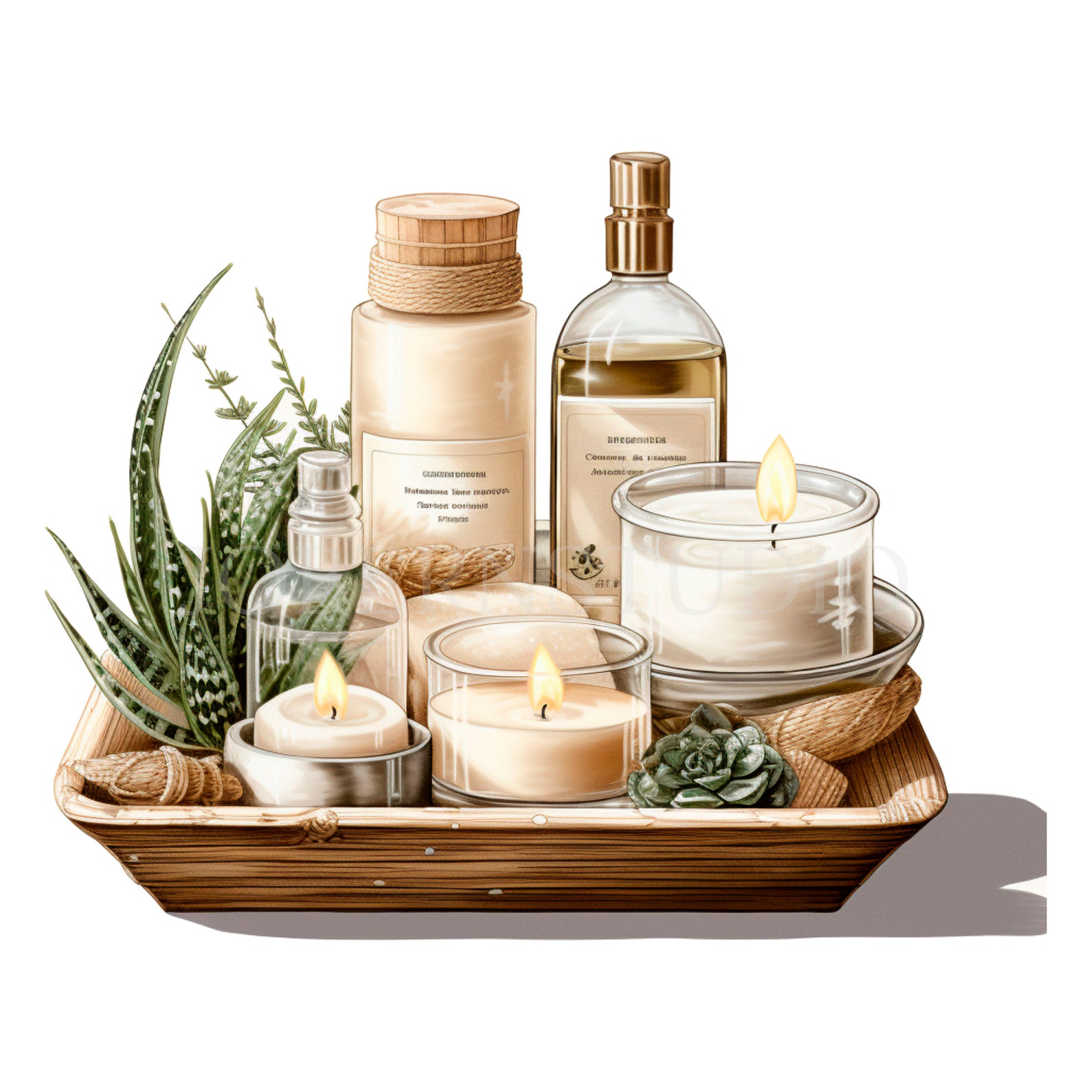 Spa Time Clipart Bundle 15 High Quality PNG, Home Decor, Digital ...