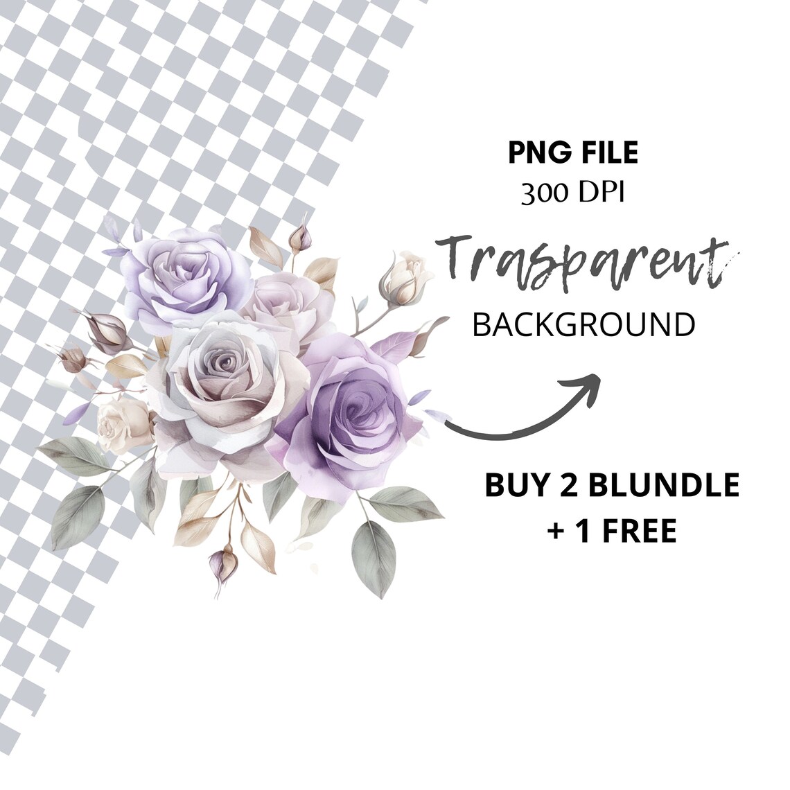 Watercolor Dusty Lilac Rose Branch,garland Border Clipart Bundle 14 ...