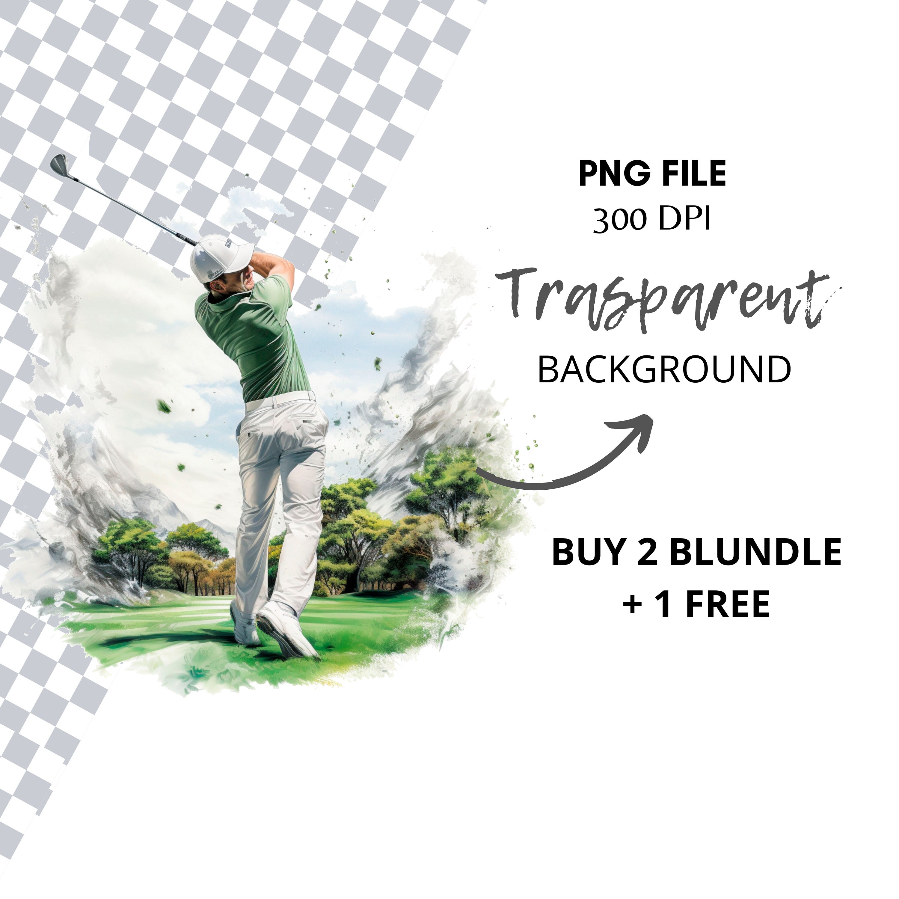 Golf Clipart Png,bundle 30 High Quality, Watercolor Sport Golf Digital ...