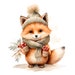 Christmas Fox Clipart Pngbundle 15 High Quality Jpgdigital - Etsy
