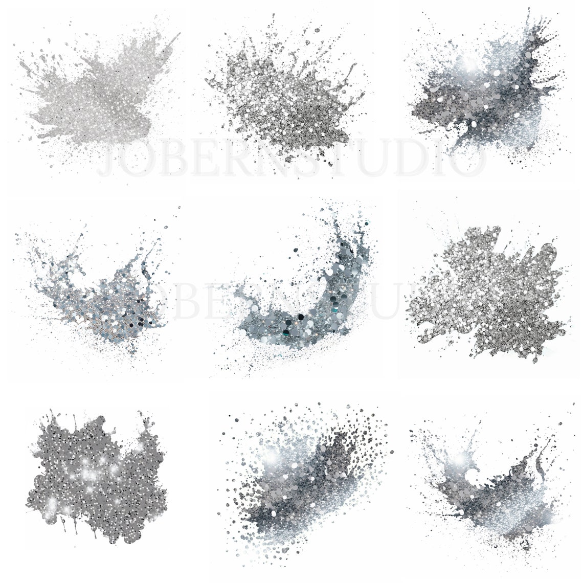 Silver Glitter Color Splash Clipart Png,bundle 15 High Quality Jpg ...