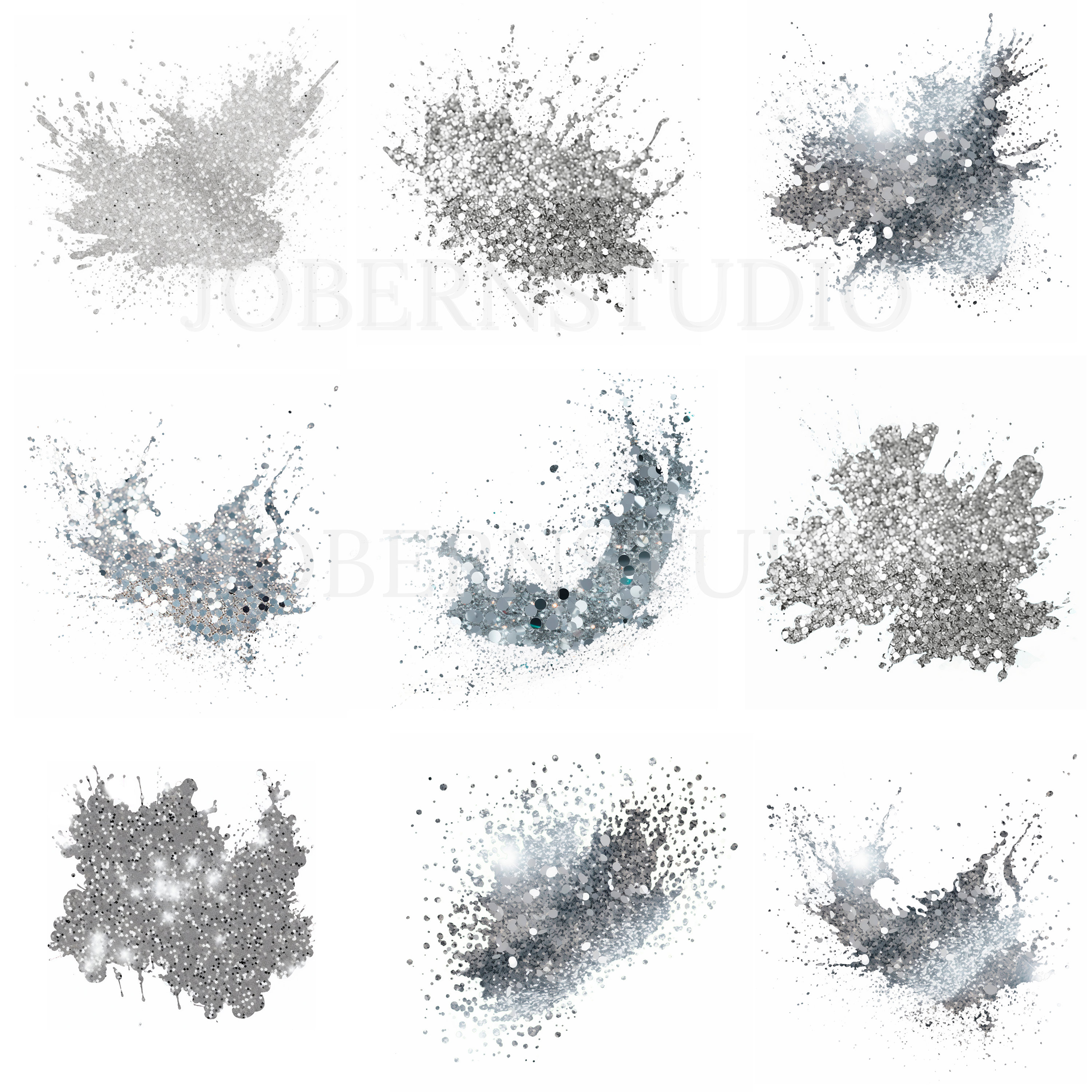 Silver Glitter Color Splash Clipart Png,bundle 15 High Quality Jpg ...