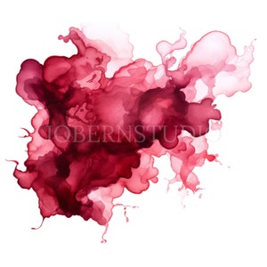 Watercolor Fall Color Splash Clipart,15 Watercolor Graphics Alcohol Ink ...