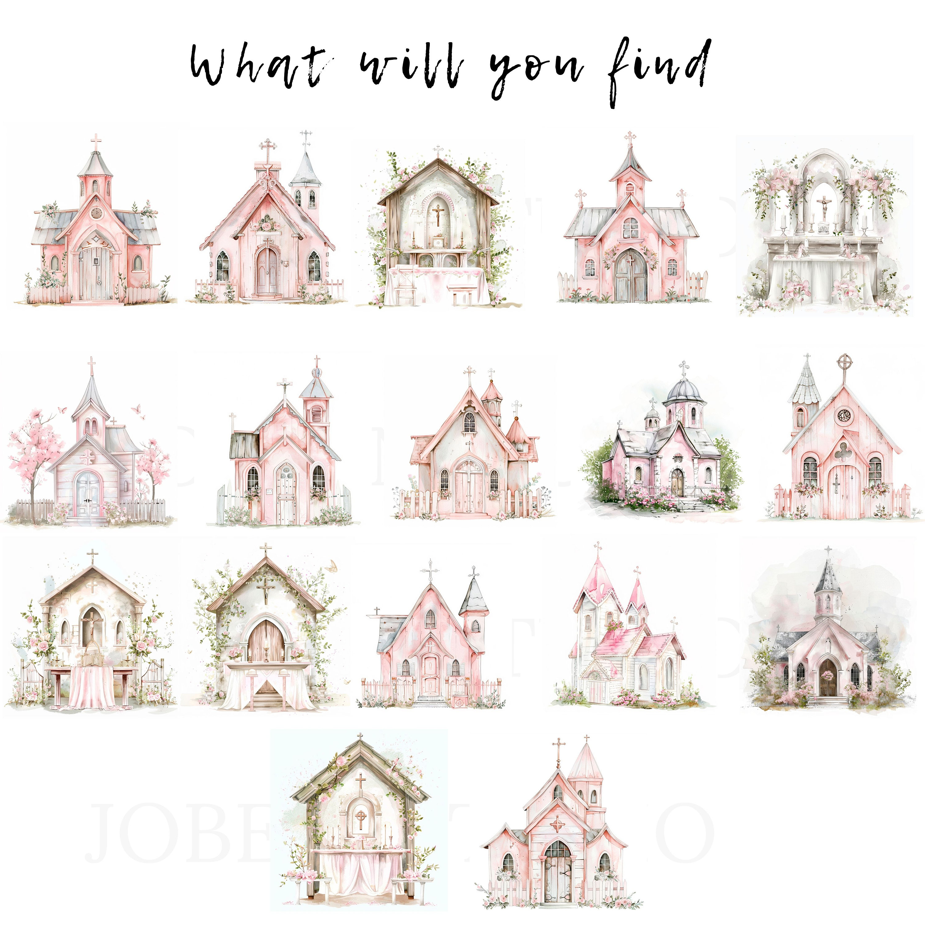 Pink Church Clipart Png,bundle 17 High Quality,watercolor Pink Pray ...