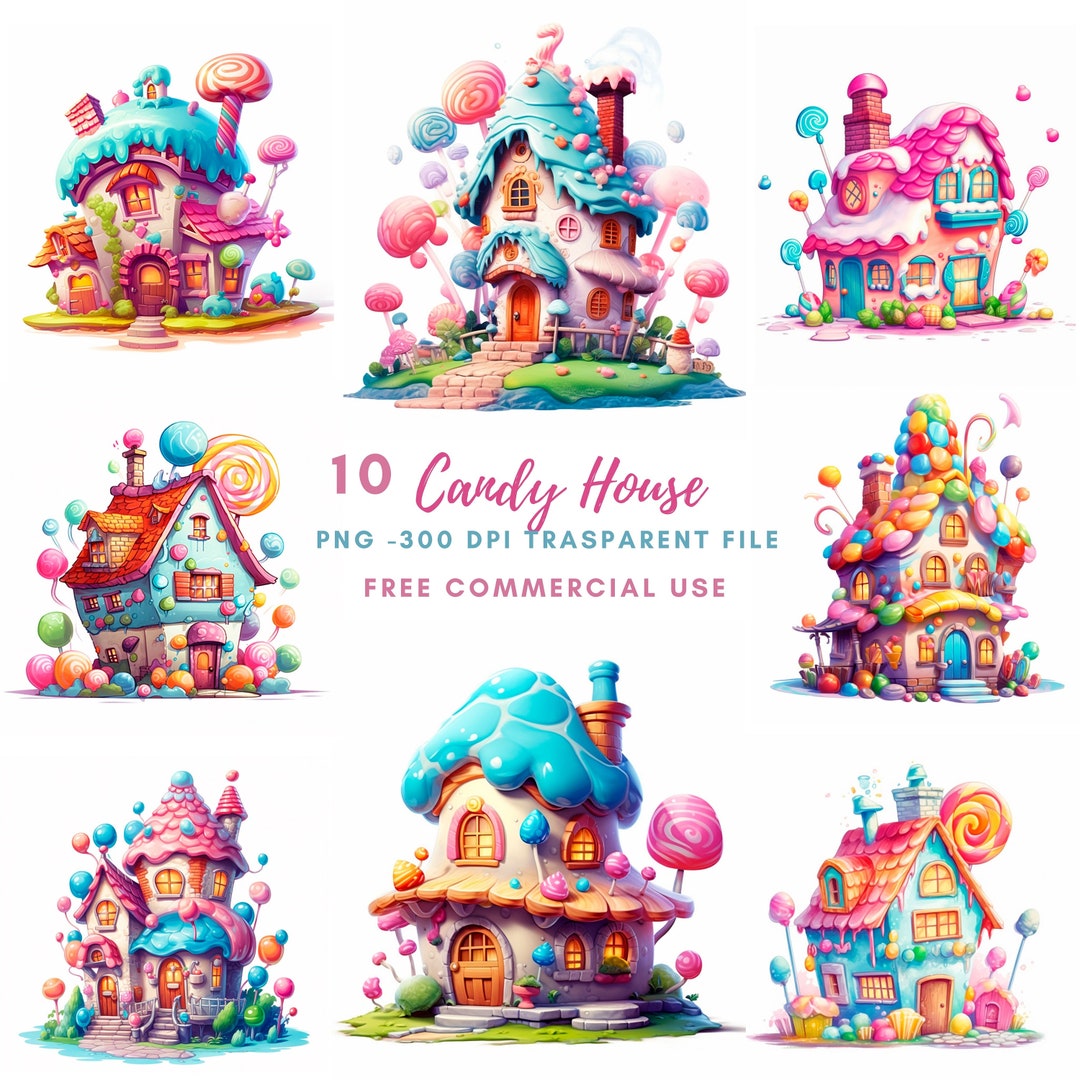 Candy House Clipart Png,bundle 10 High Quality,fairy Home,digital ...
