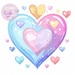 Cute Heart Clipart Bundle 12 High Quality PNG, Watercolor Heart Pastel ...