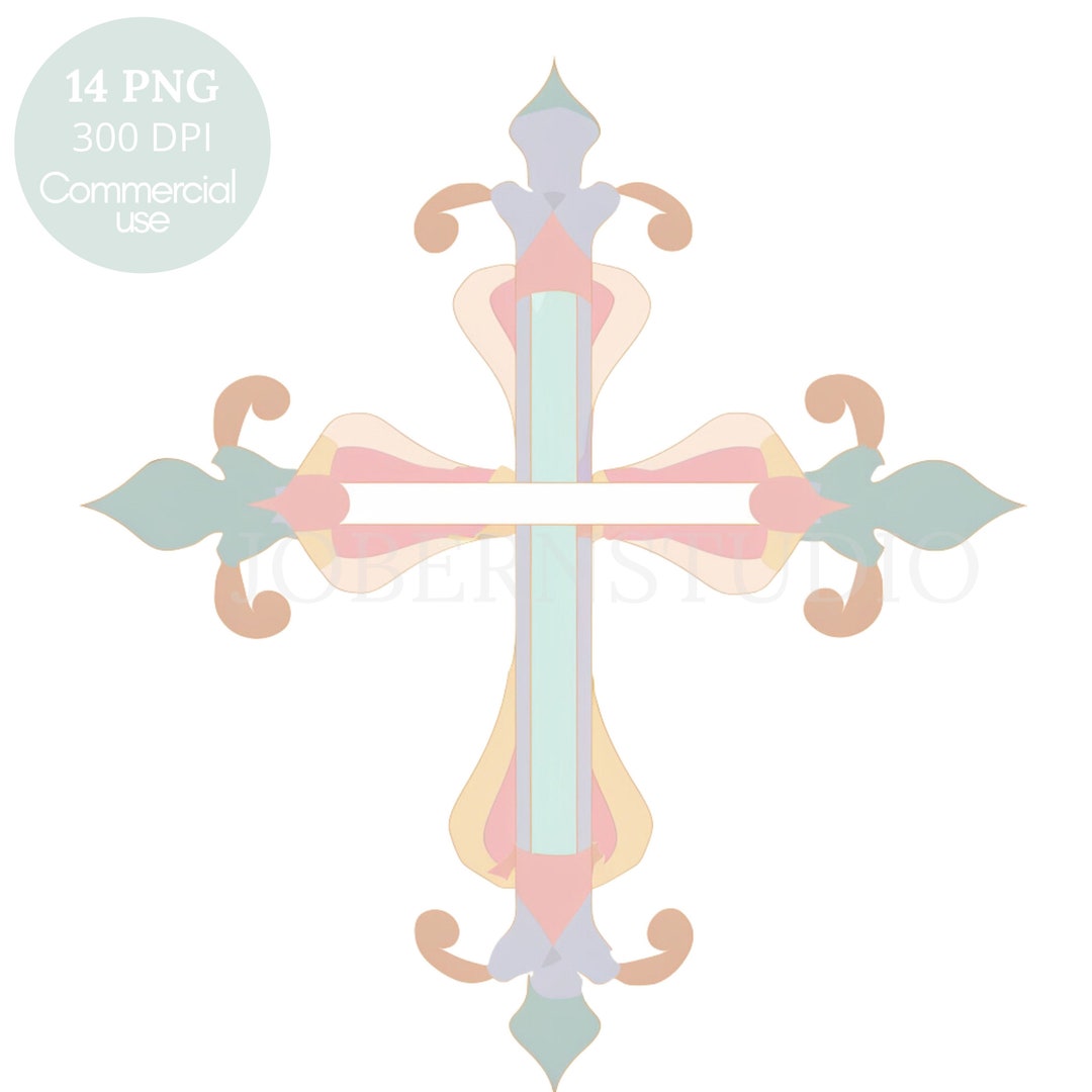 Cross Clipart Bundle 14 High Quality Png,pastel Cross Logo Vector ...