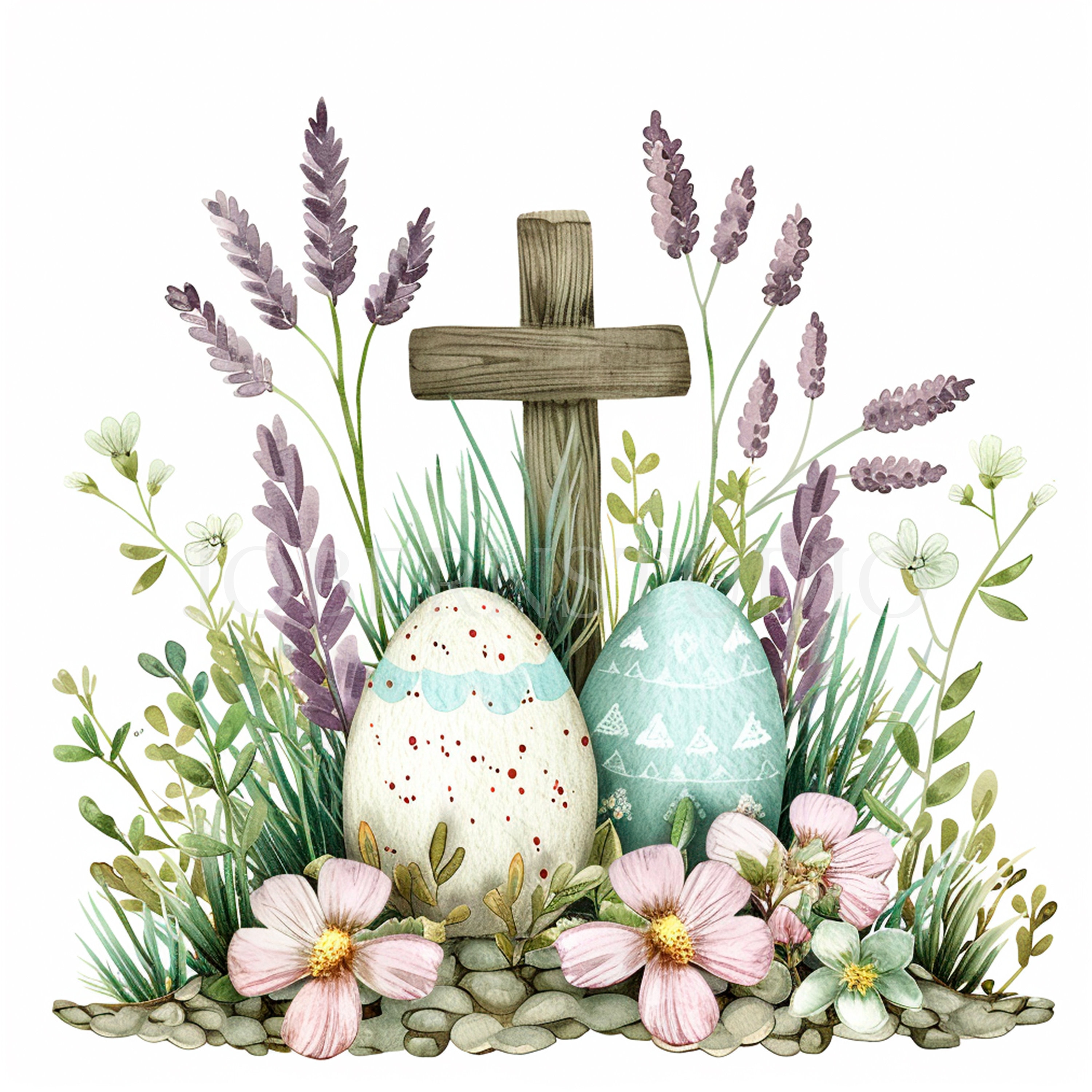 Easter Cross Clipart PNG Bundle 12 High Quality,easter Cross Egg ...