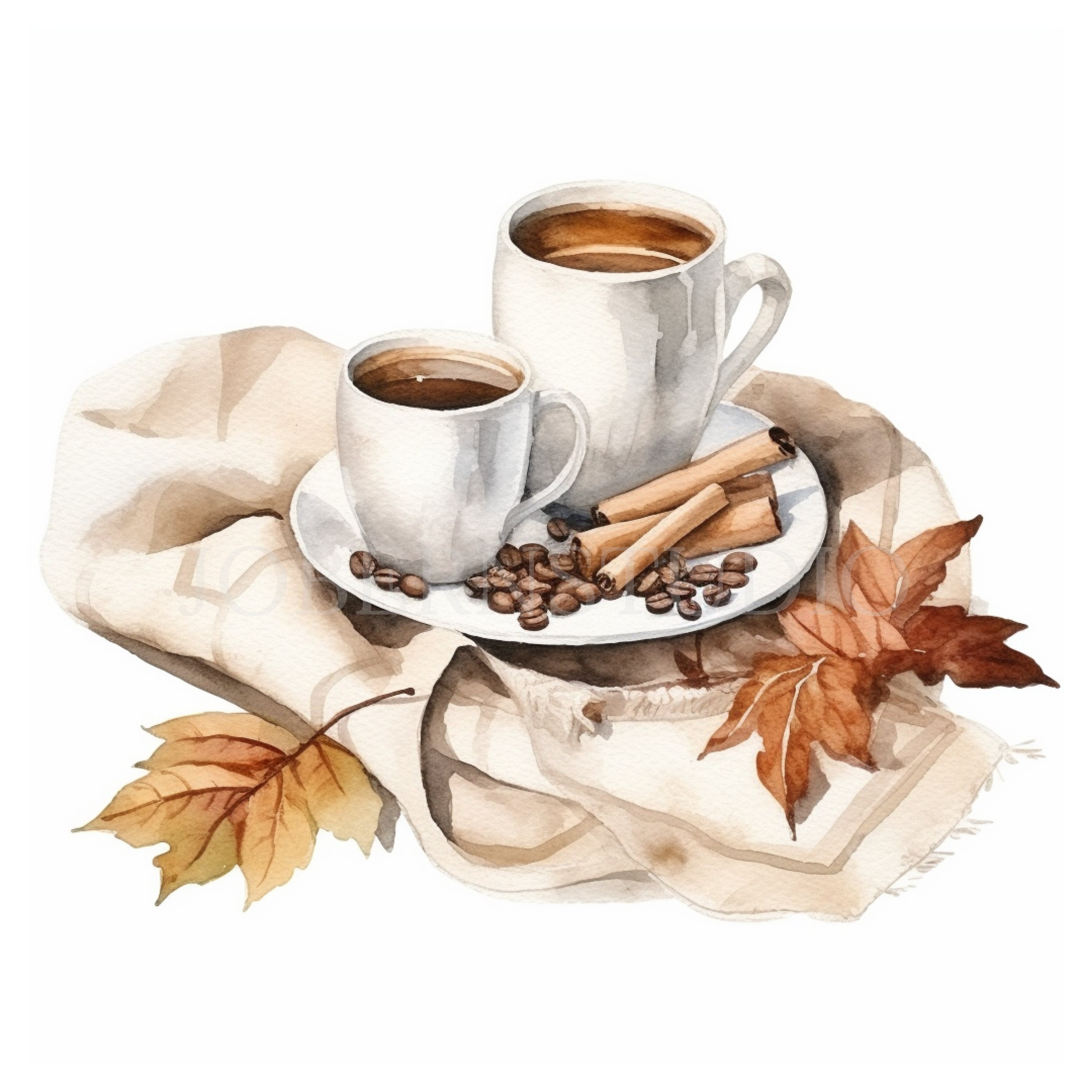 Cozy Winter Coffee Clipart Png,bundle 15 High Quality Jpg,watercolor ...