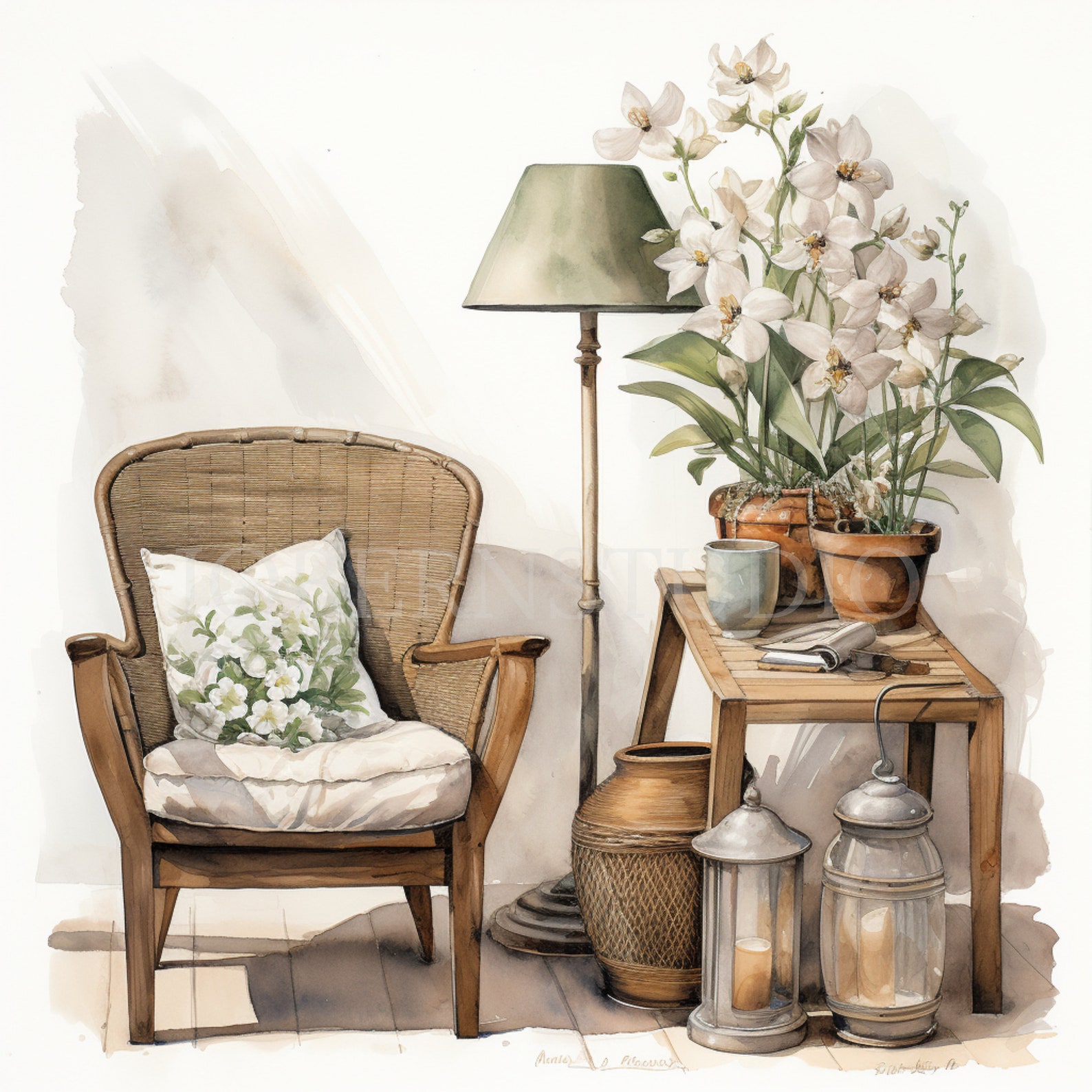 Living Room Clipart Bundle 15 High Quality Png,cottage Home Decor ...