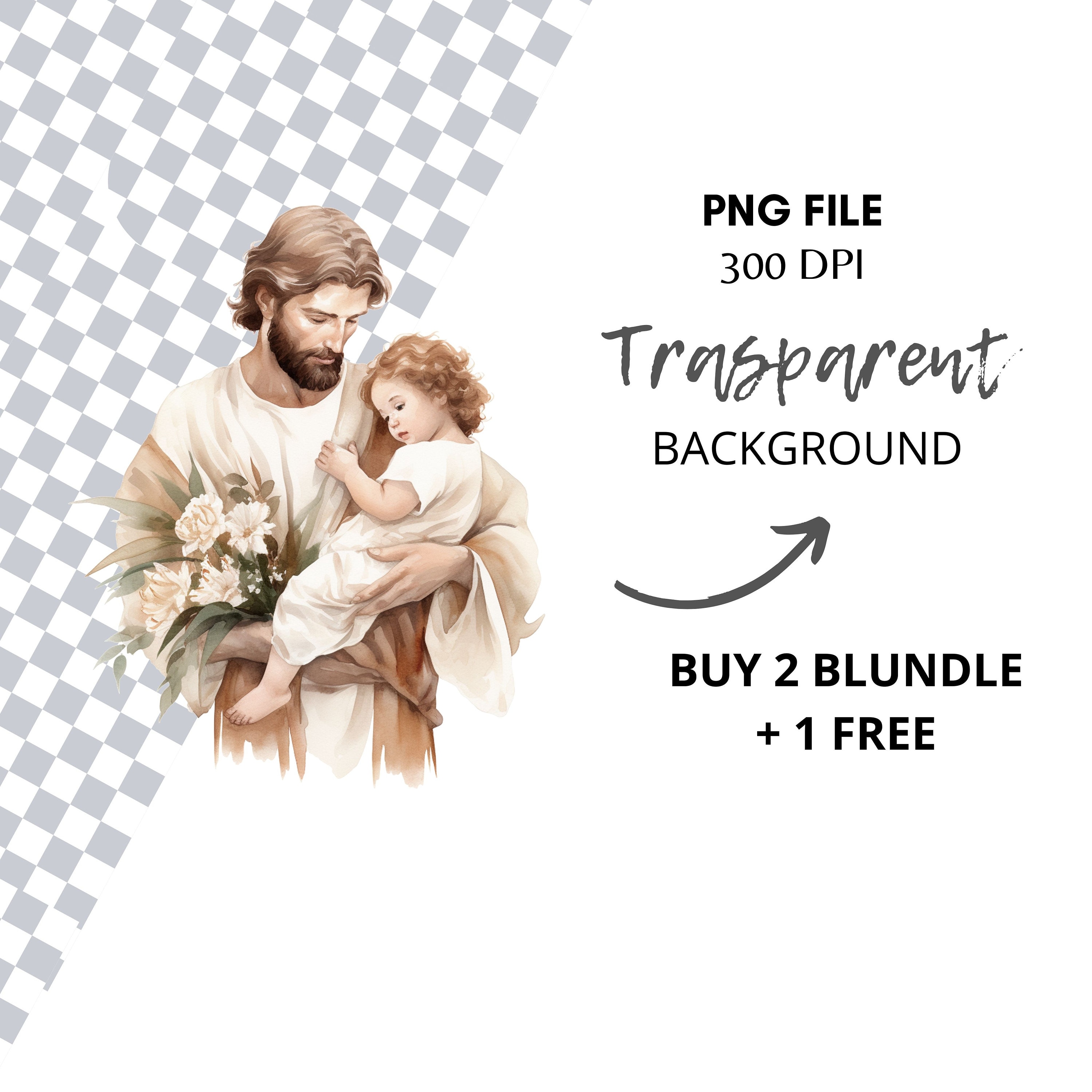 Saint Joseph Clipart Bundle 15 High Quality PNG, Saint Joseph With ...