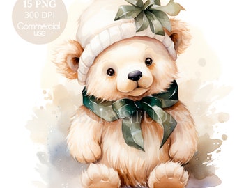 Blue Teddy Bear Clipart Pngbundle 15 High Quality Jpgdigital - Etsy