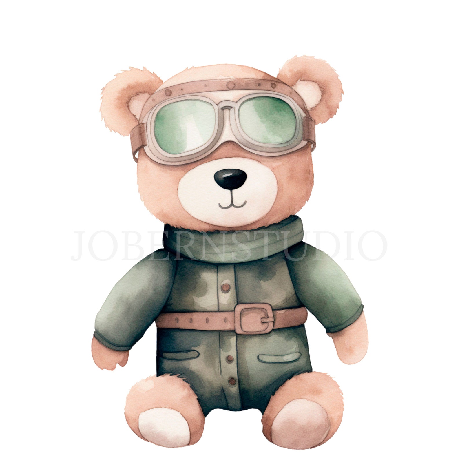 Teddy Bear Aviator Clipart PNG Bundle 15 High Quality - Etsy