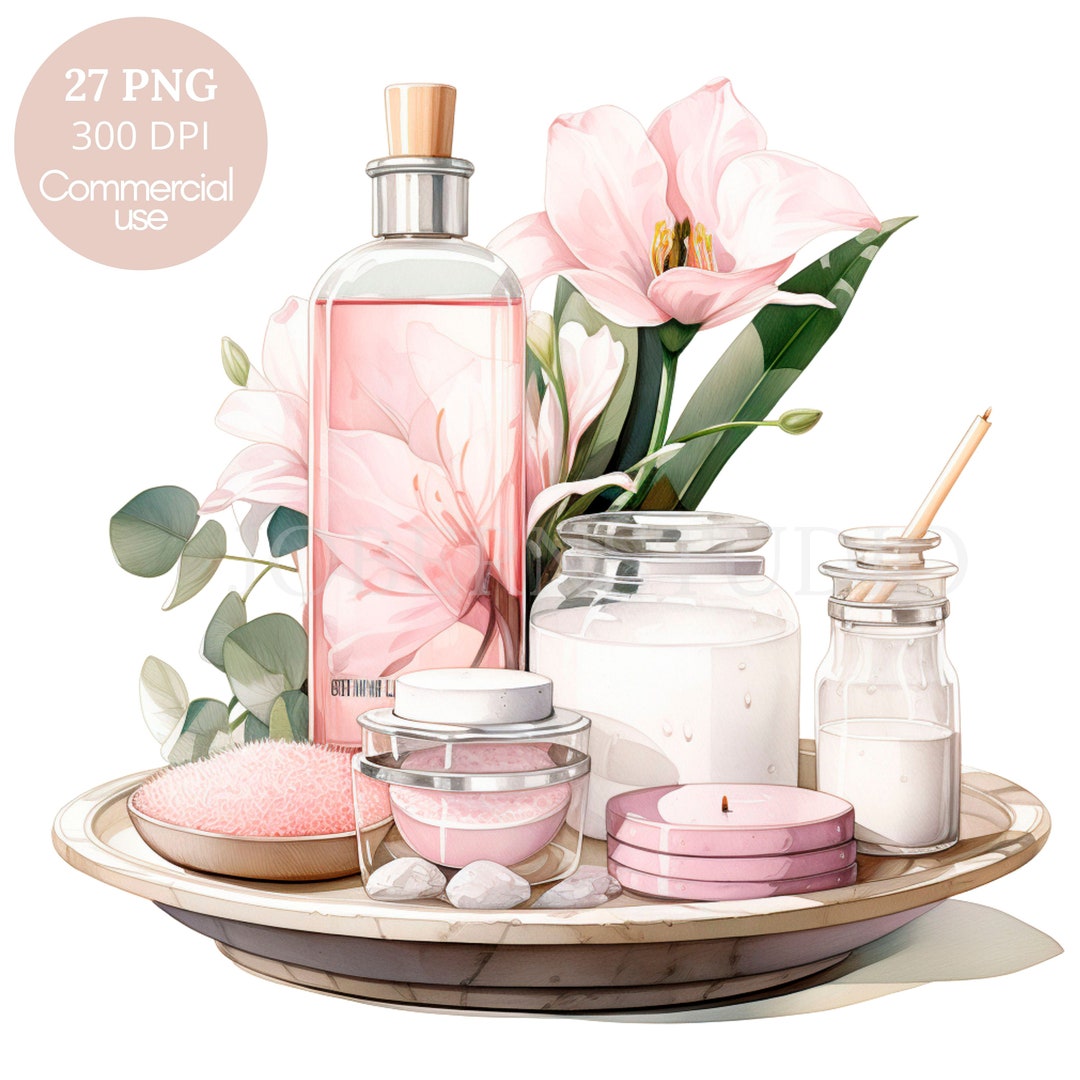 Pink Spring Spa Clipart Png,bundle 27 High Quality,digital Download ...