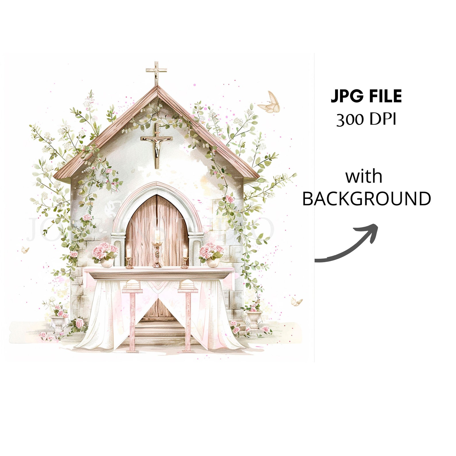 Pink Church Clipart Png,bundle 17 High Quality,watercolor Pink Pray ...