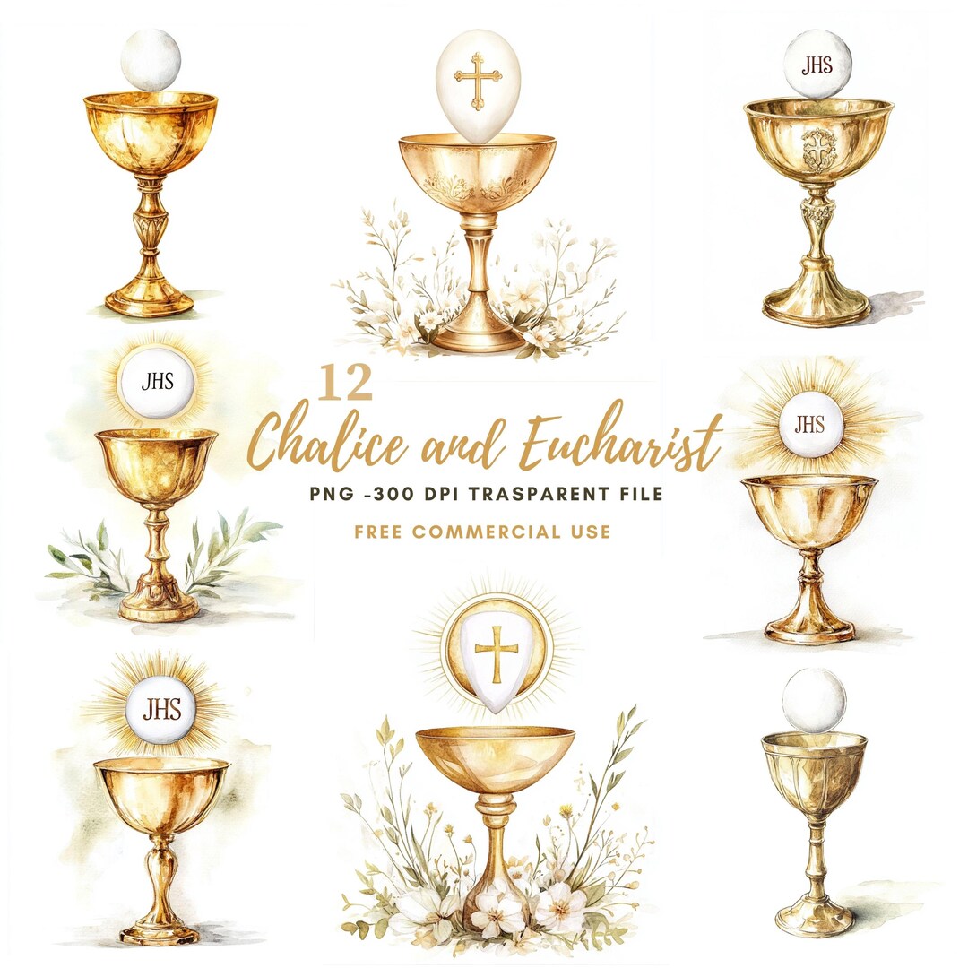 First Communion Clipart Png,bundle 12 High Quality,watercolor Jesus ...