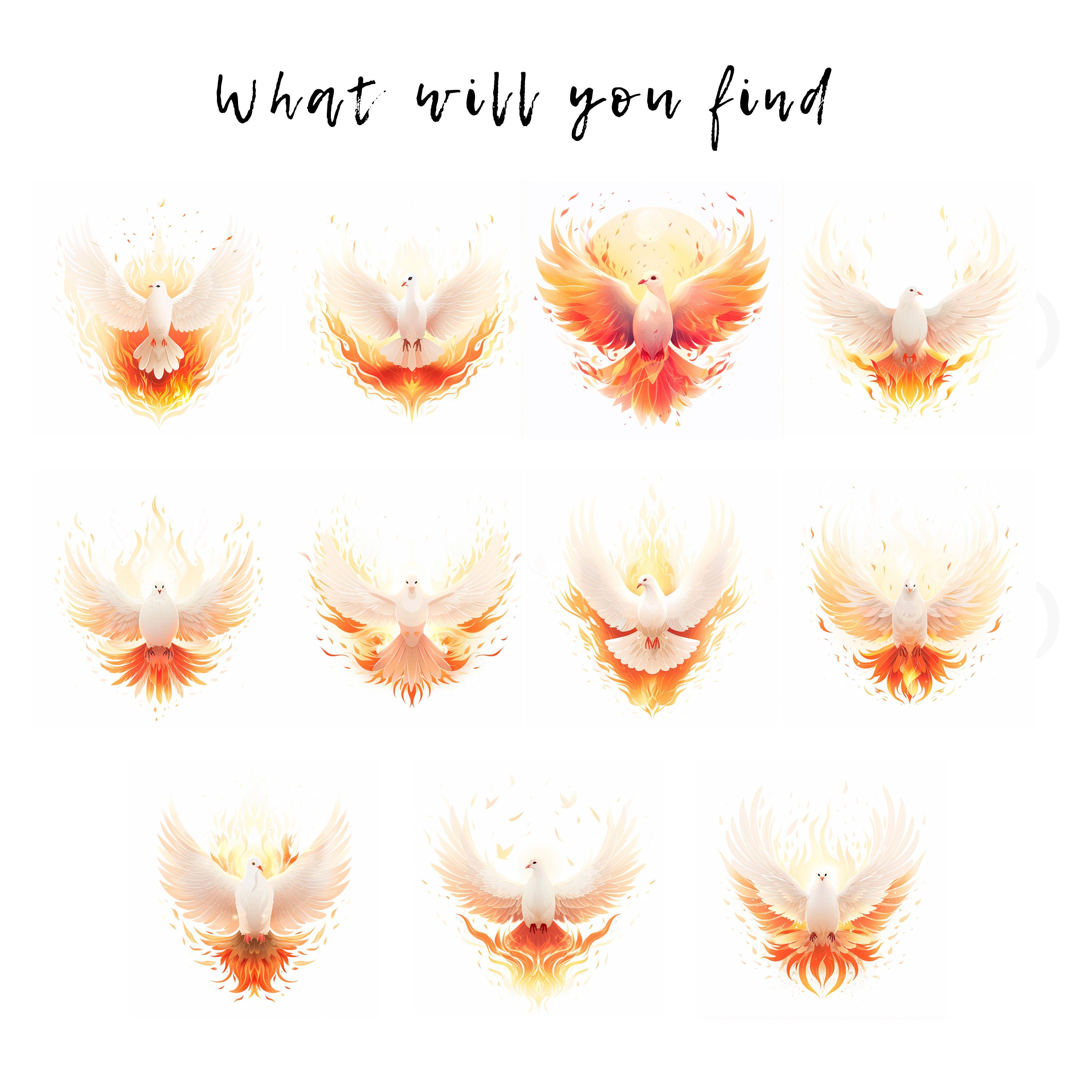 Holy Spirit Clipart Bundle 12 High Quality Png,watercolor Dove of ...