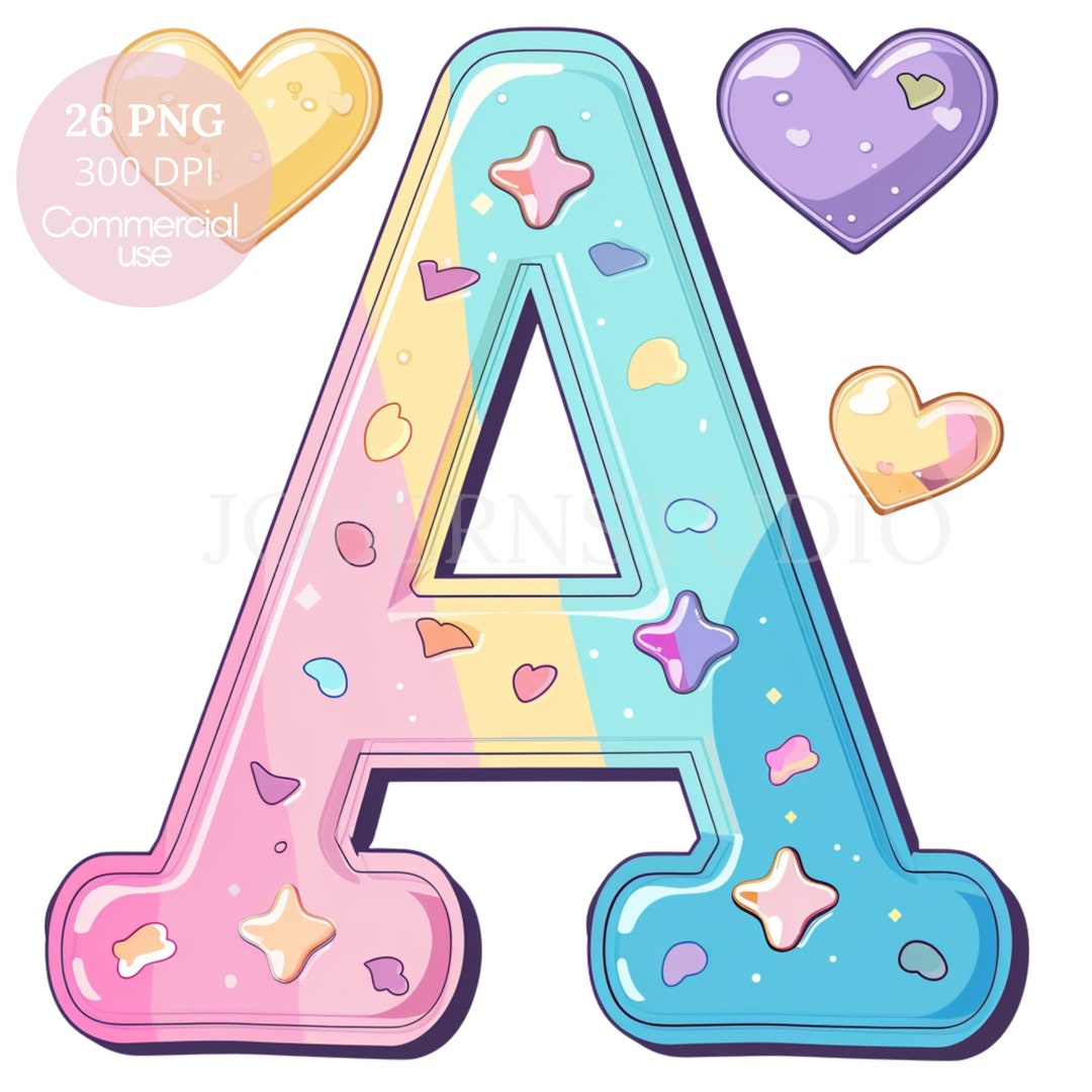 Cute Alphabet Letter Clipart Bundle 26 High Quality Png,watercolor Baby ...