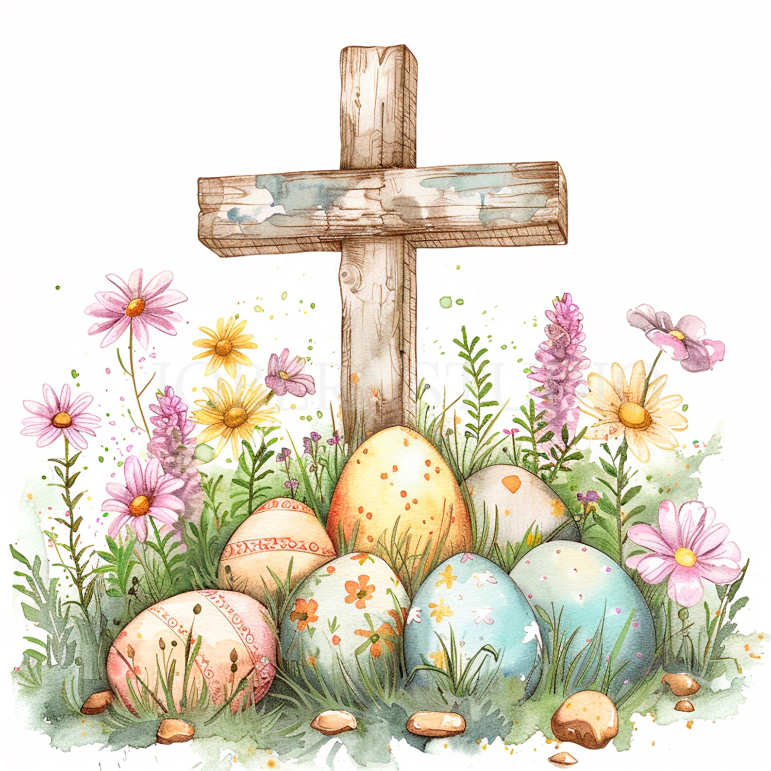 Easter Cross Clipart PNG Bundle 12 High Quality,easter Cross Egg ...
