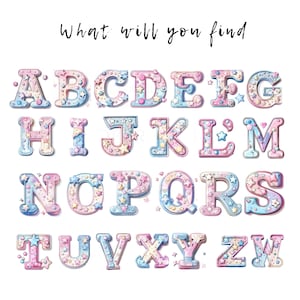 Cute Alphabet Letter Clipart Bundle 26 High Quality Png,watercolor Baby ...