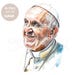 Pope Francis Clipart Bundle 16 High Quality Png,watercolor Holy Father ...