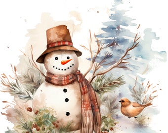 Winter Mouse Clipart Pngbundle 15 High Quality Jpgdigital - Etsy