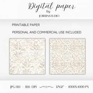 White Lace Digital Paper Pack-16 Vintage Scrapbook Junk Journal Papers ...