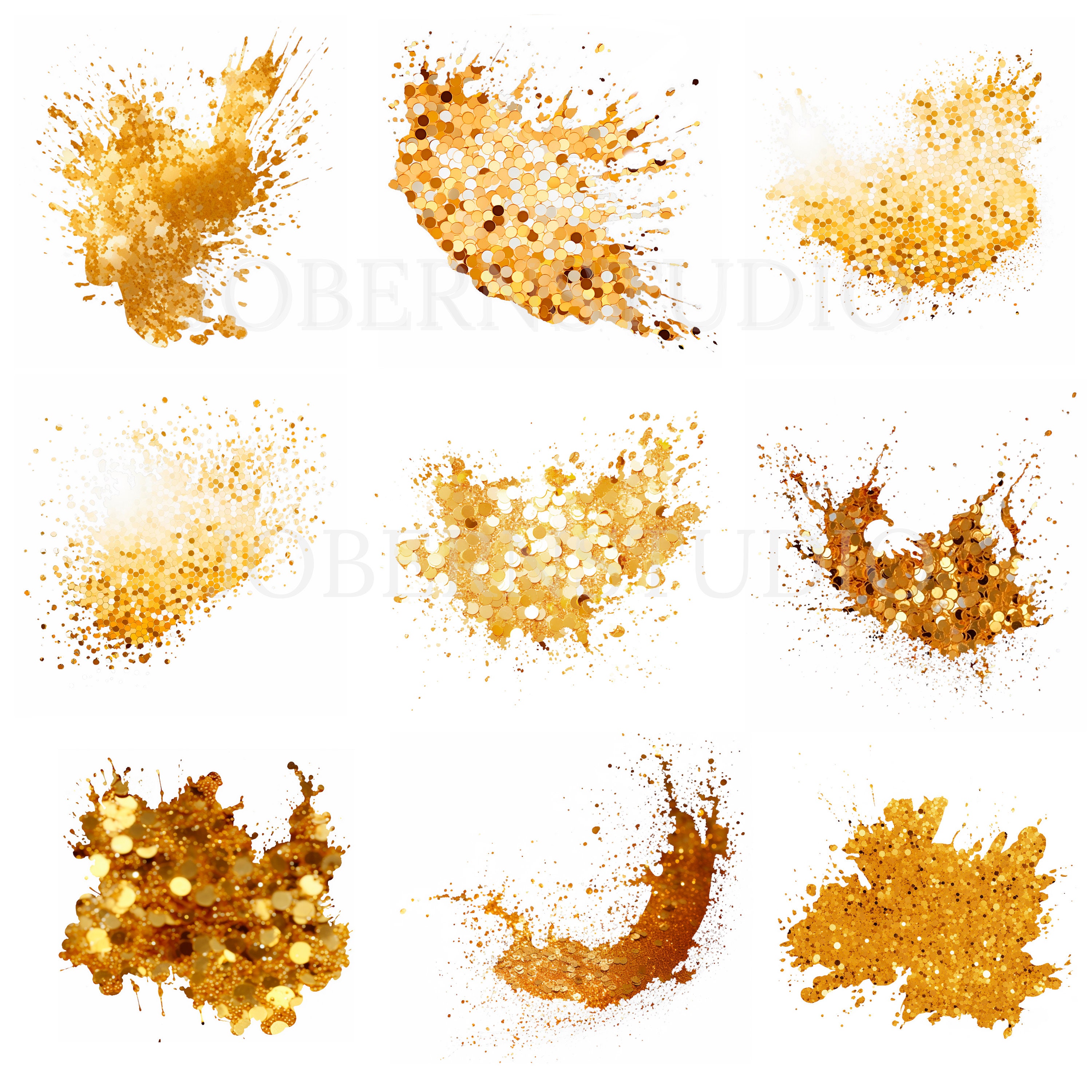 Gold Glitter Color Splash Clipart Png,bundle 15 High Quality Jpg ...