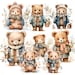 Winter Teddy Bear Clipartbundle 15 High Quality - Etsy