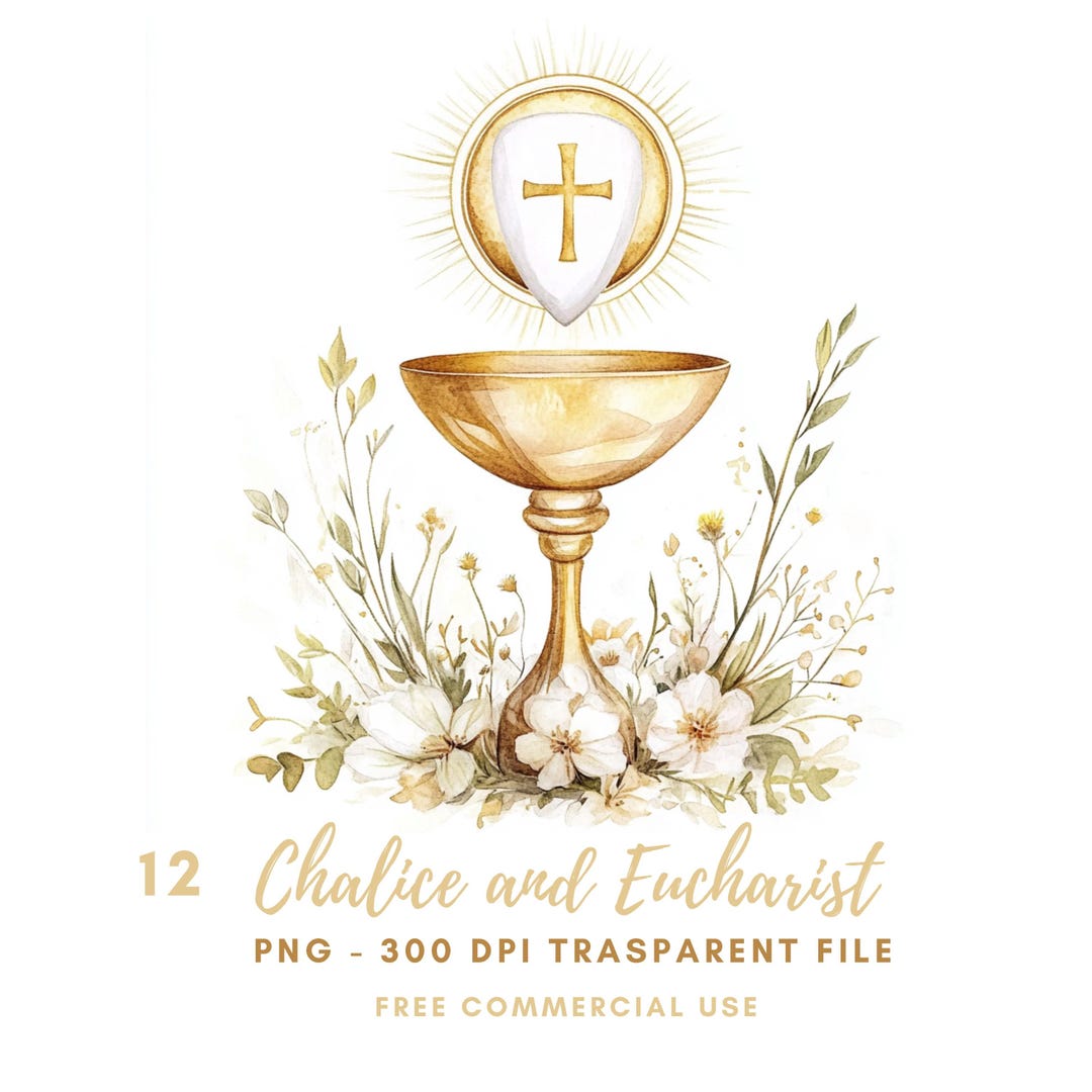 First Communion Clipart Png,bundle 12 High Quality,watercolor Jesus ...