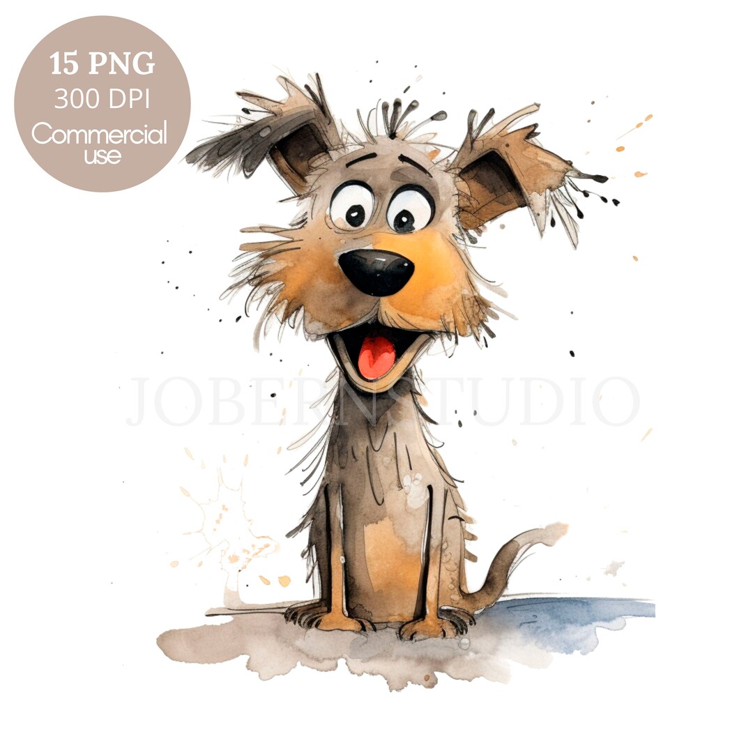 Crazy Dog Clipart PNG Bundle 15 High Quality Jpg,funny Grumpy Dogs ...