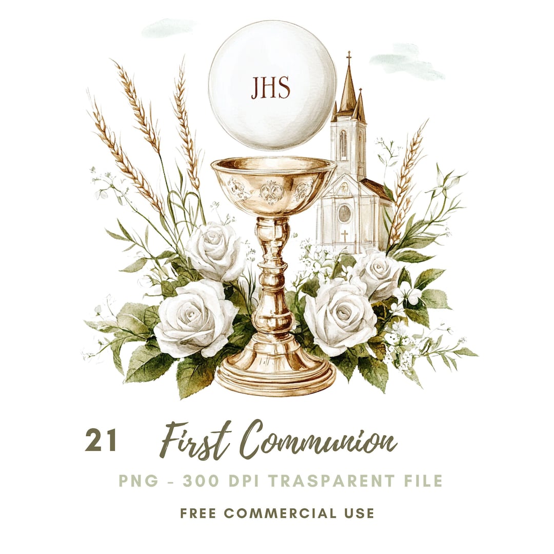 First Communion Clipart Png,bundle 21 High Quality, Watercolor ...