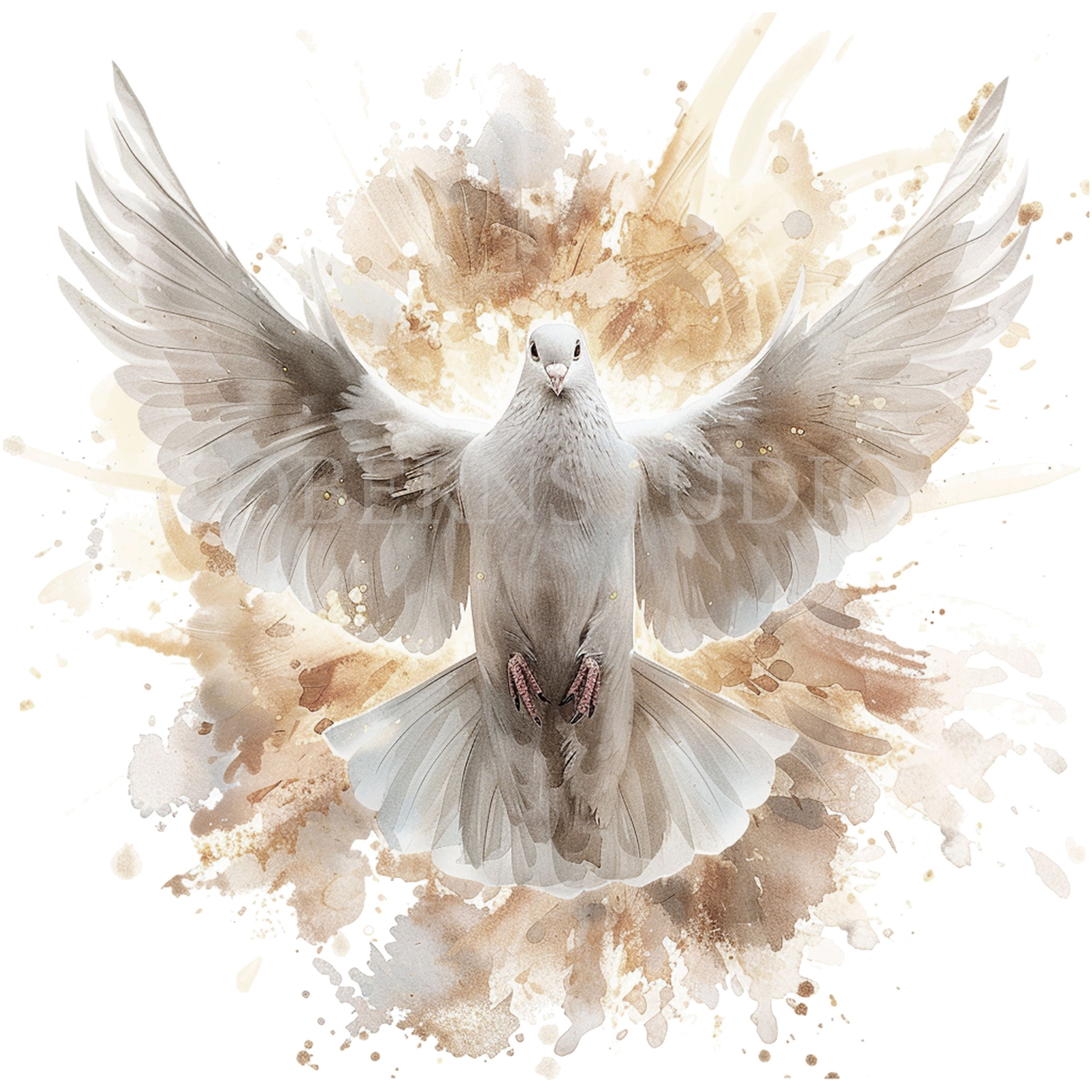 Holy Spirit Clipart Bundle 10 High Quality Png,watercolor Dove of ...