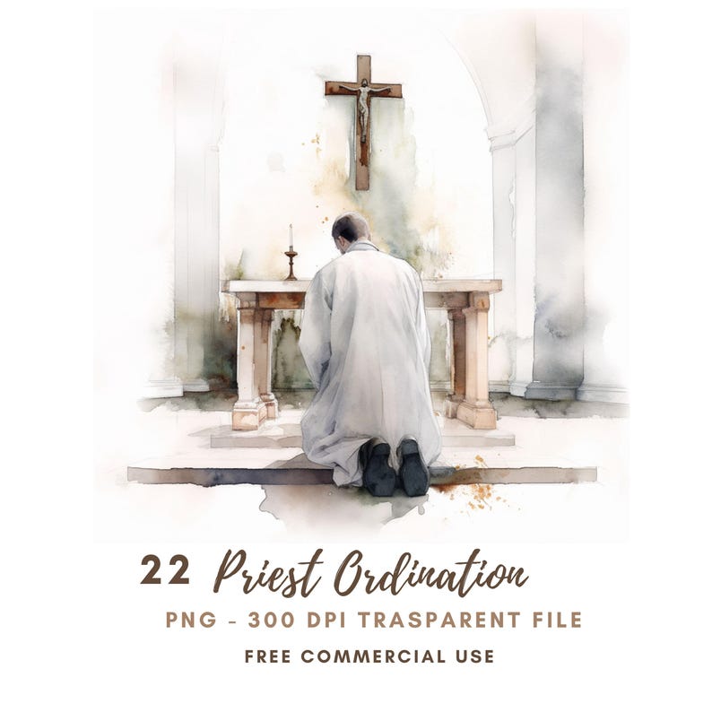 Priest Ordination Clipart Png,bundle 22 High Quality, Watercolor ...
