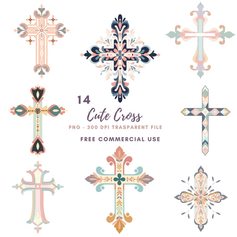 Pastel Cross - Etsy
