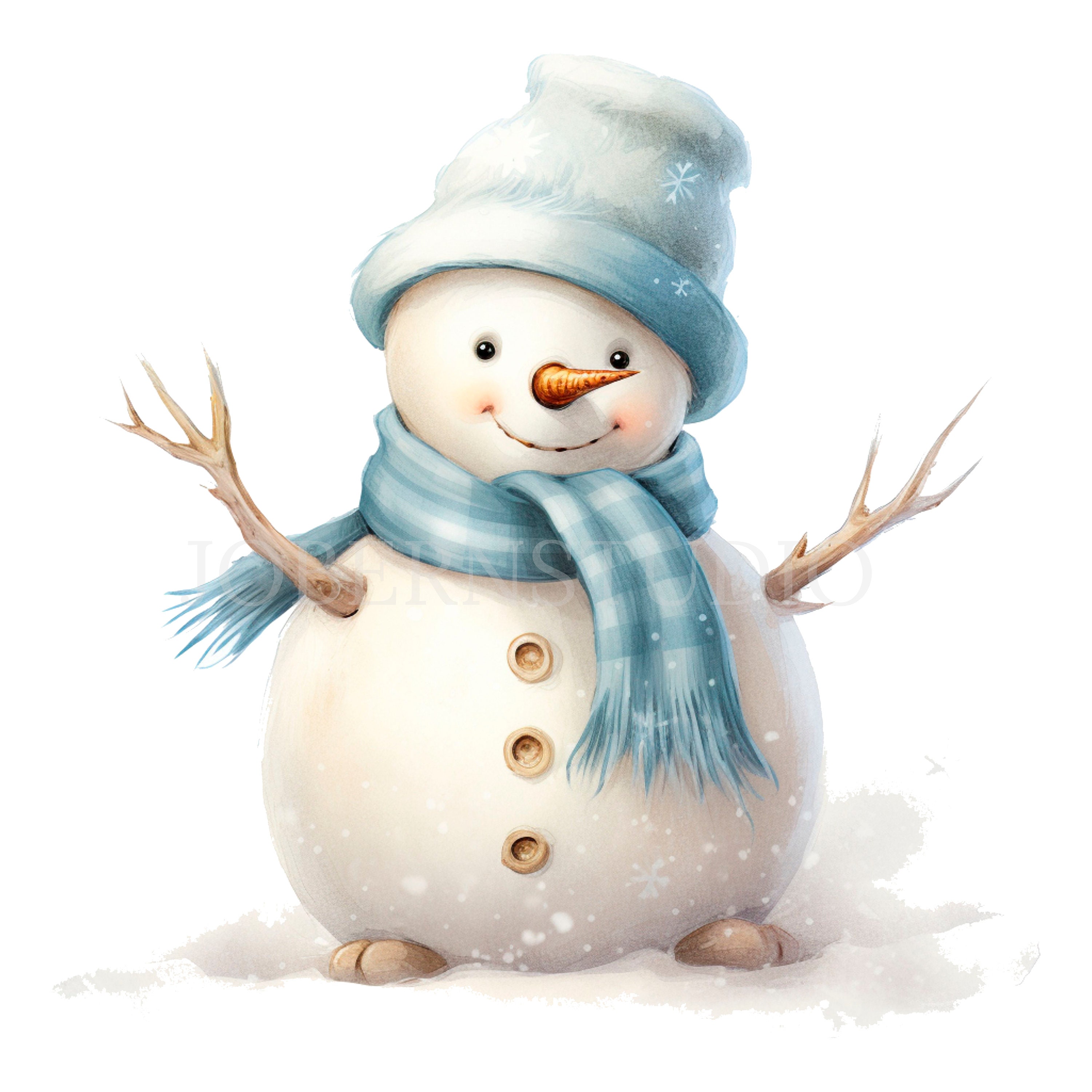 Christmas Snowman Clipart Png,bundle 15 High Quality Jpg,digital ...