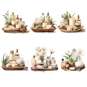 Spa Time Clipart Bundle 15 High Quality PNG, Home Decor, Digital ...