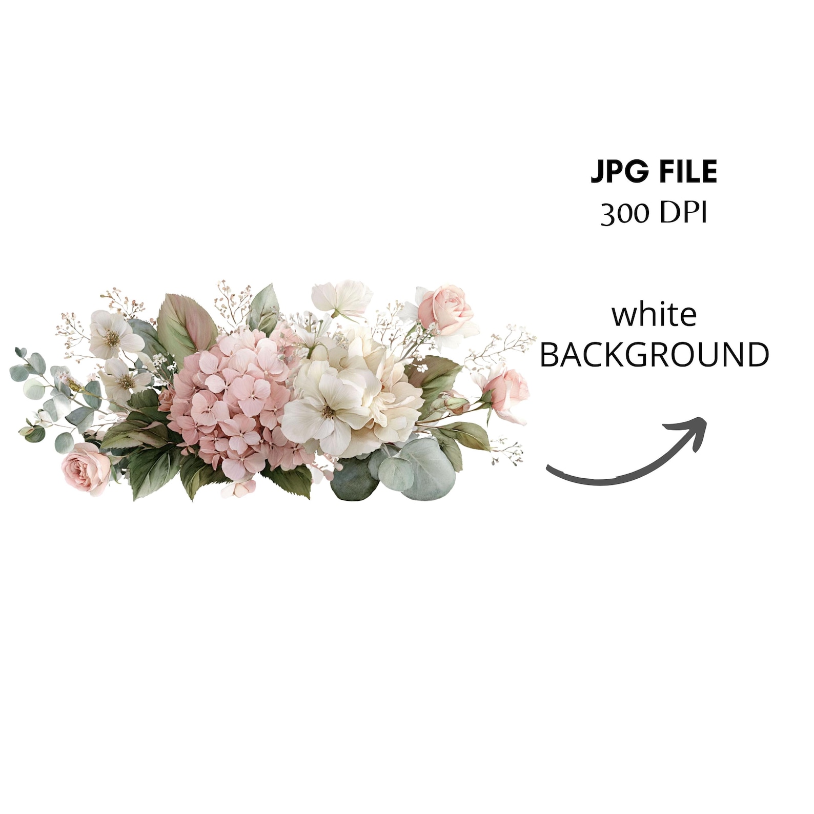 Hydrangea Border Clipart Bundle 9 High Quality Png|watercolor Hydrangea ...