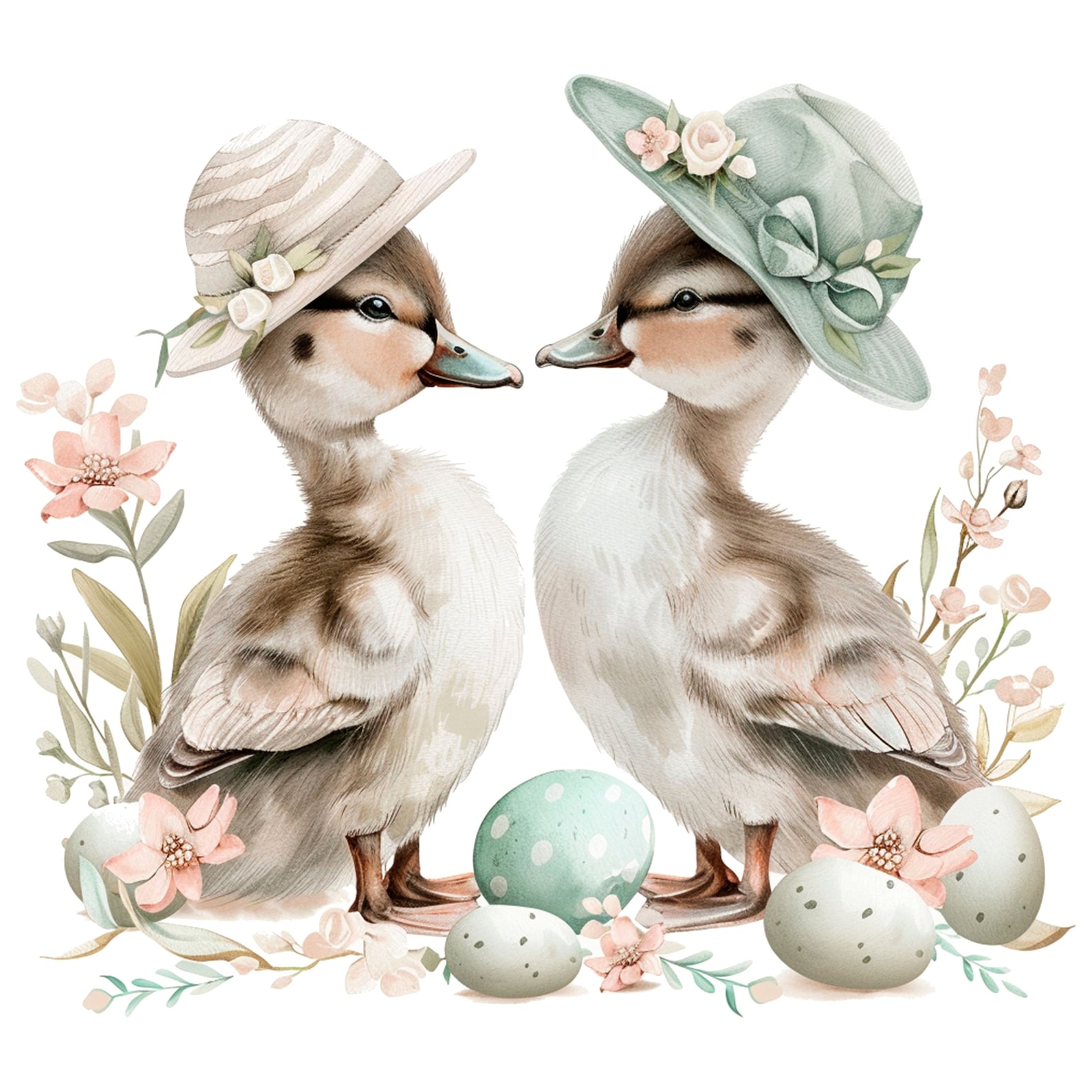 Easter Ducks Clipart PNG Bundle 14 High Quality,pastel Easter ...
