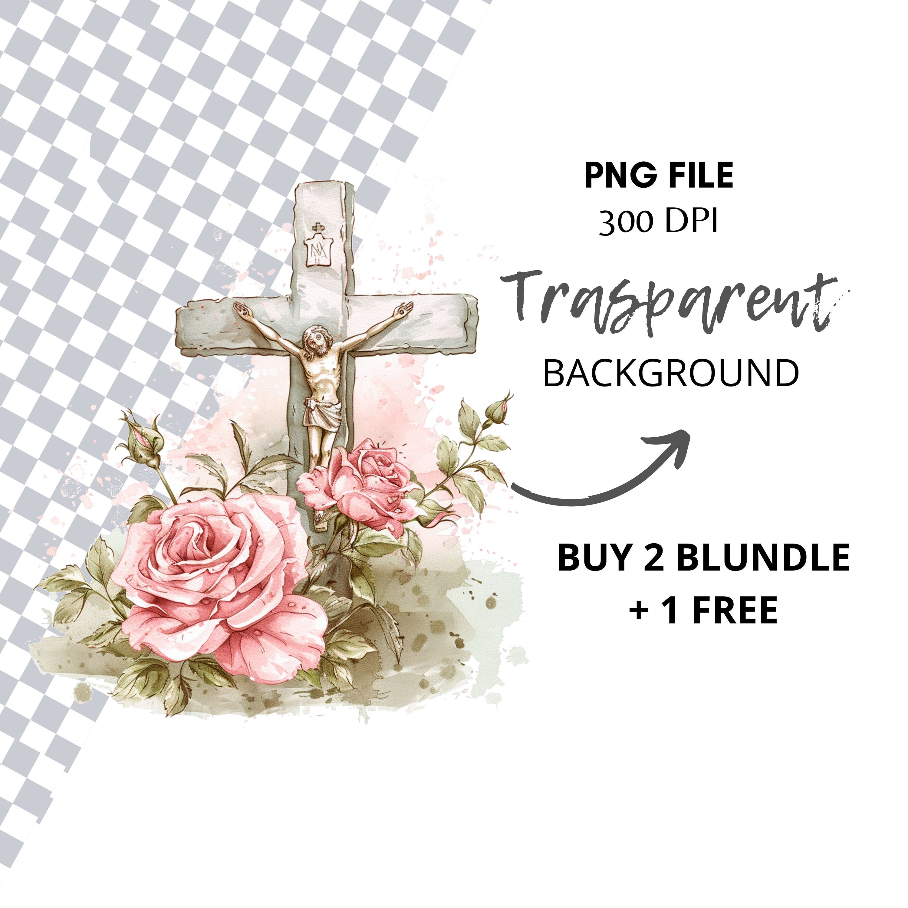 Flower Cross Clipart Bundle 12 High Quality Png,cross Watercolor ...