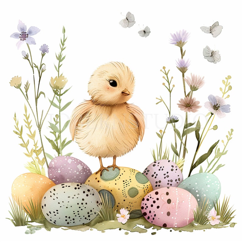 Easter Chick Clipart PNG Bundle 14 High Quality,pastel Easter ...