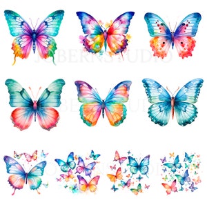 Watercolor Butterflies Clipart PNG Bundle 20 High Quality,butterfly ...