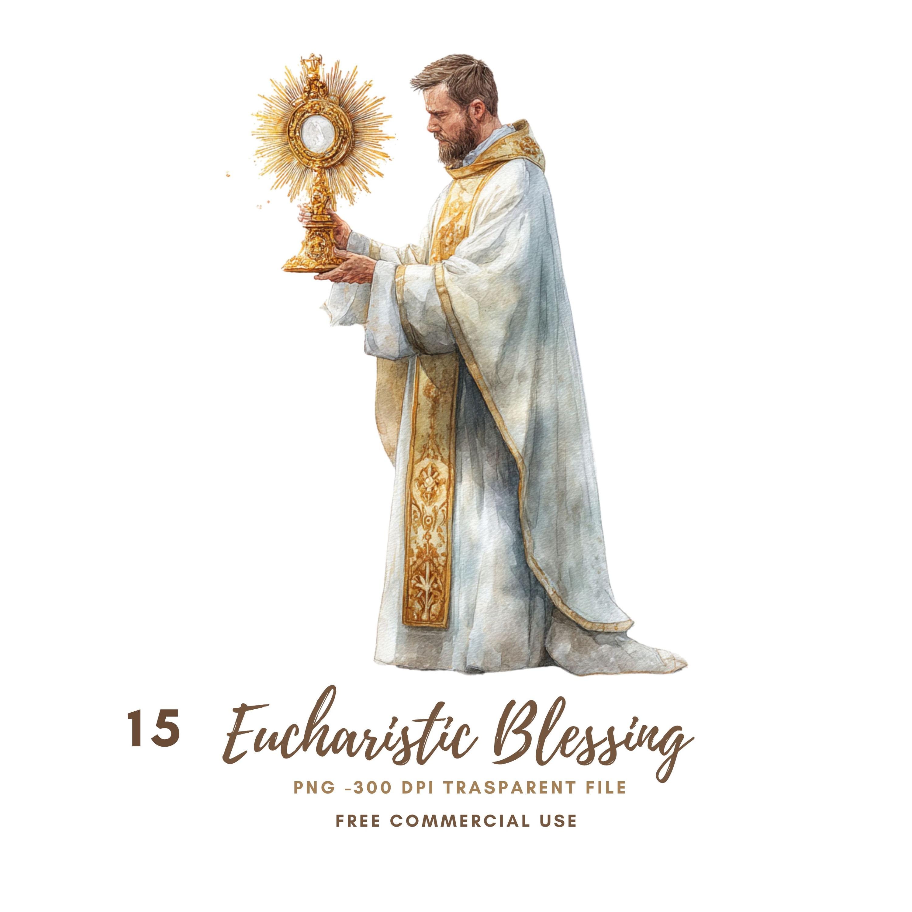 Priest in Eucharistic Blessing Clipart Png,bundle 15 High Quality ...