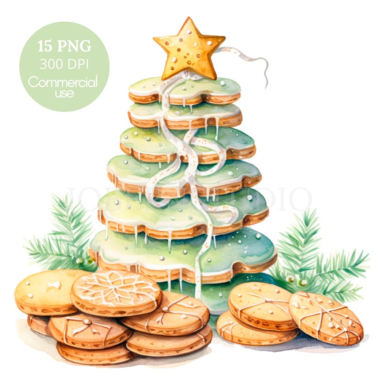 Christmas Cookies Clipart Bundle 15 High Quality - Etsy